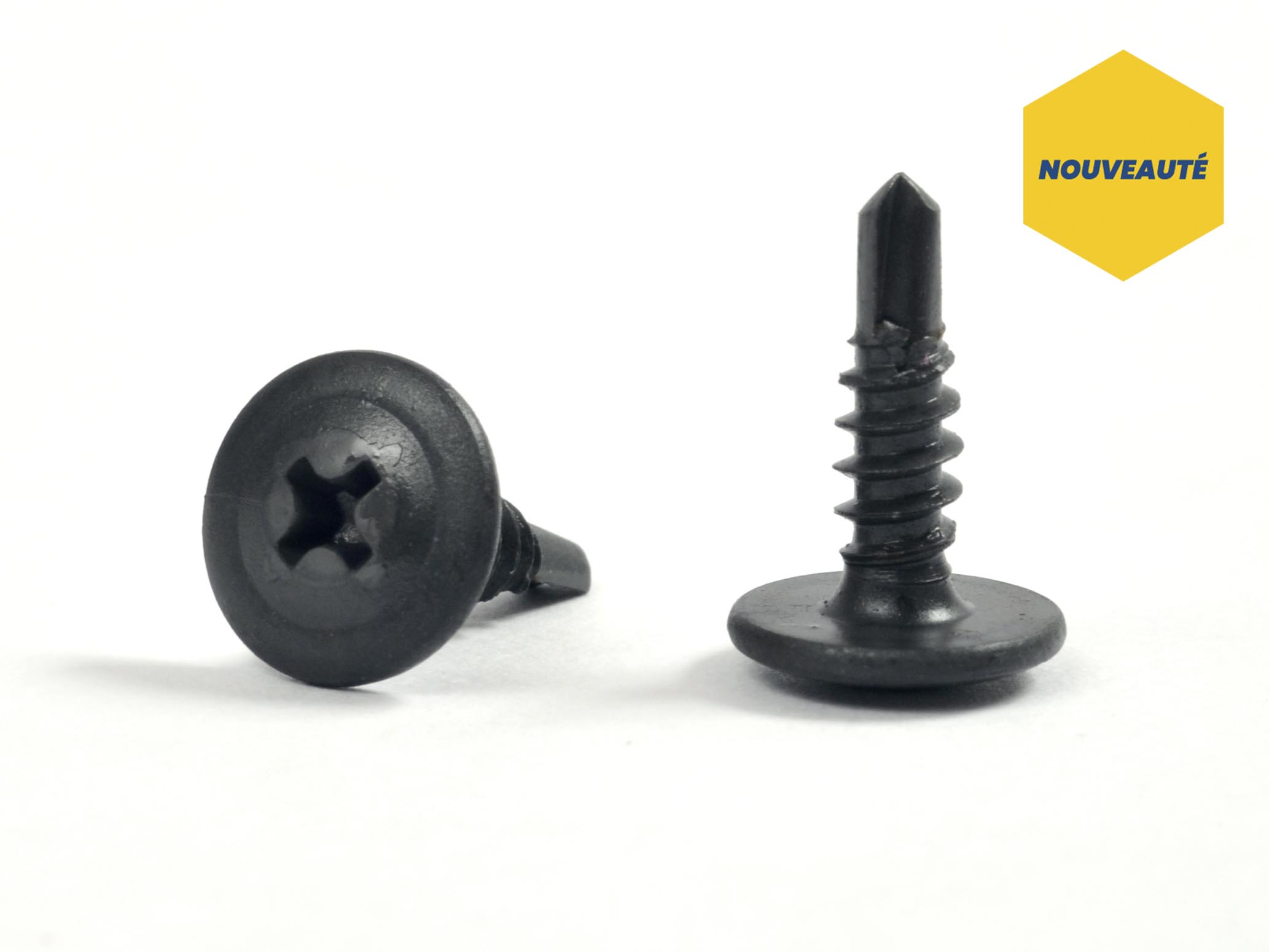 Vis TRPF 13 mm tête extra plate noire | SPP PAI, spécialistes ossatures ...